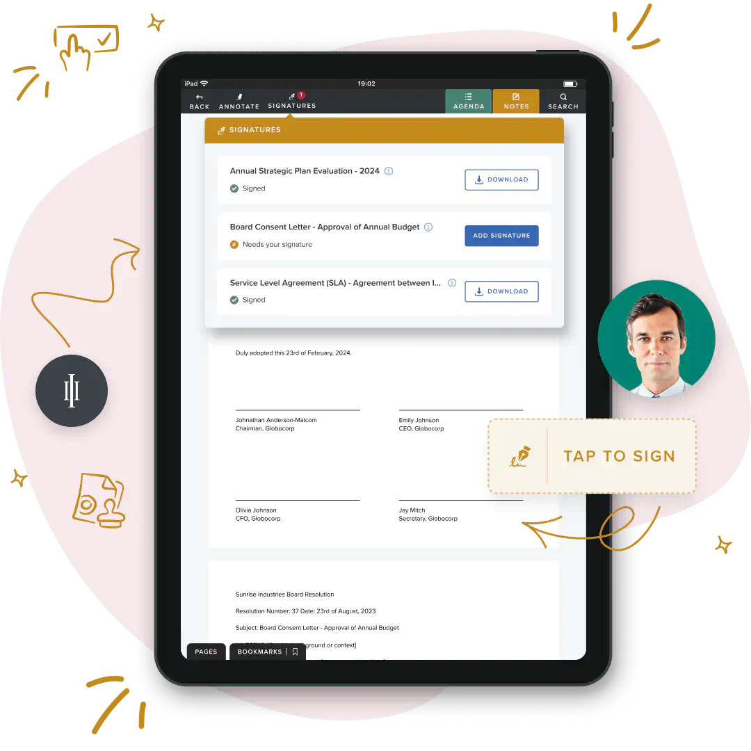 e-Signatures, by Board Intelligence